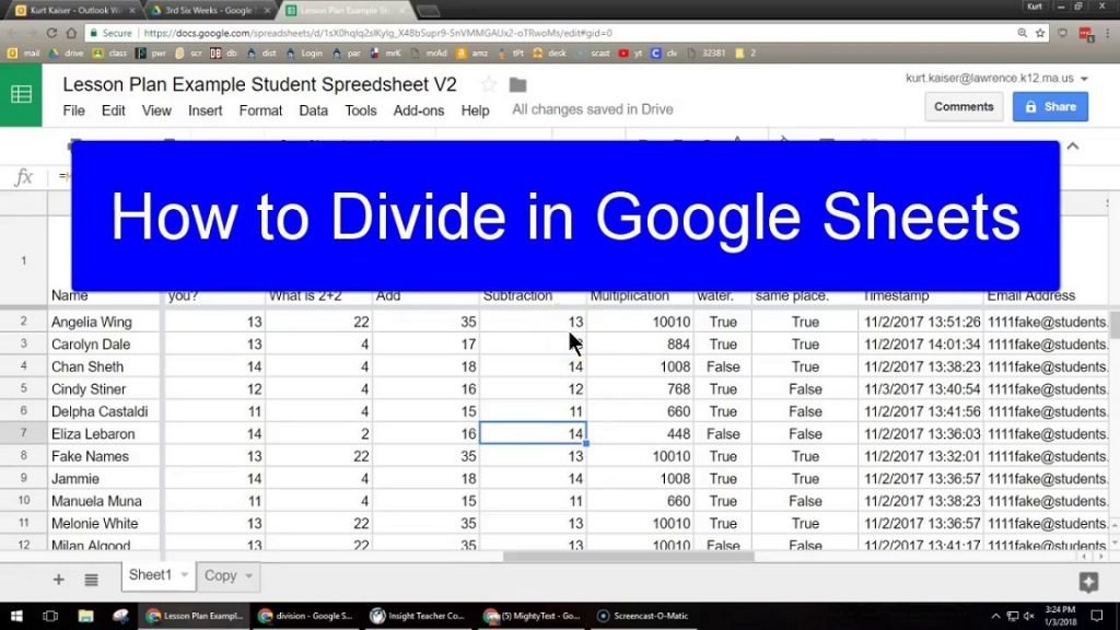 How To Divide In Google Sheets How To Divide Multiple Cells In Google 